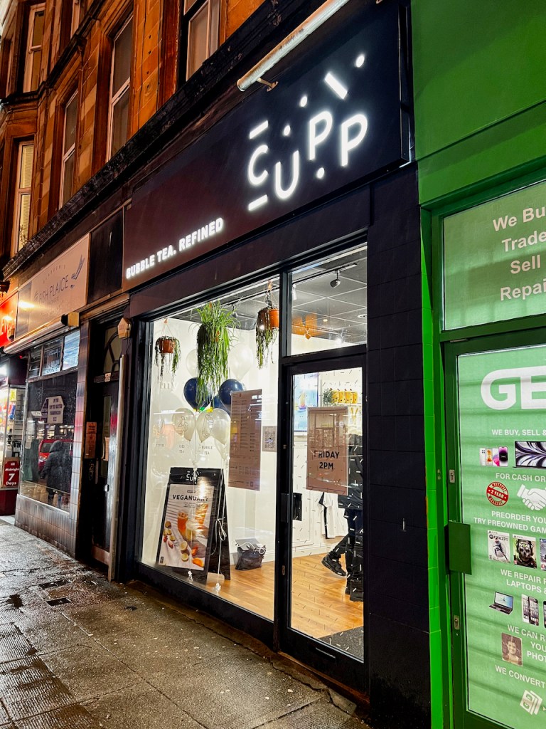 Cupp Bubble Tea (Glasgow, West End) 2022 : Review – Kris Munro